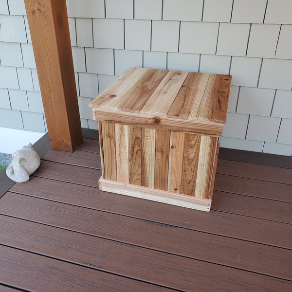 Cedar Wood Storage Box With Lid: Indoor/outdoor Toy Organizer - Etsy