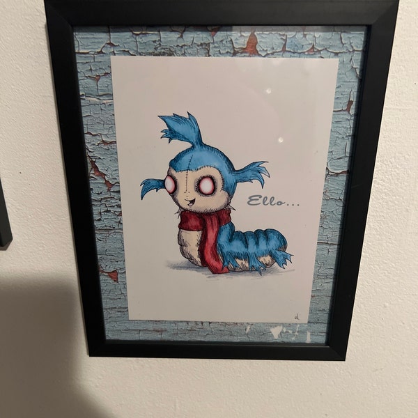 Plushie Worm Fine Art Print Poster Home Decor Wall Art Digital - Etsy