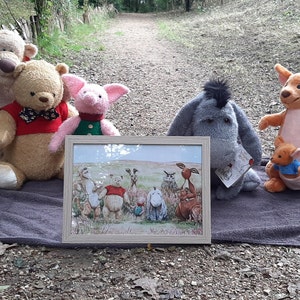 Disney Stitch Ducklings Watercolour Lilo and Stitch Home Decor Fine Art ...