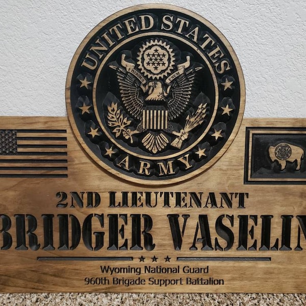 Military Plaque - Retirement Gift - Custom Wood Sign (CWD-745) - Etsy
