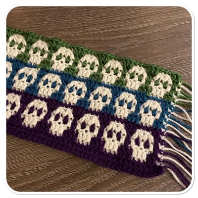 Mini Skulls Mosaic Crochet Full Pattern by Sixel Design - Etsy