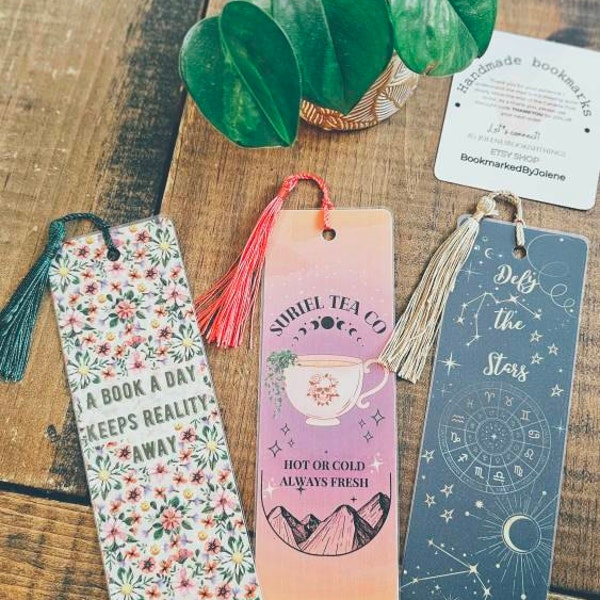 Book Besties BFF Matching Bookmarks Red Heart Bookish Gift for ...