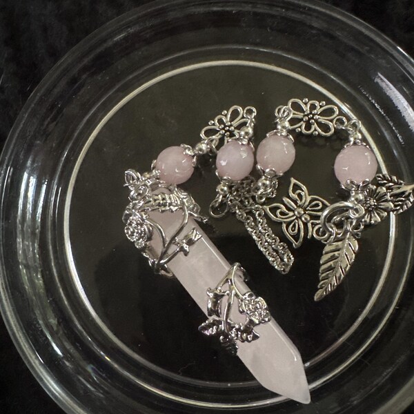 Luna Moth Pendulum Divination Tool, Opalite Crystal Pendulum, Scrying ...