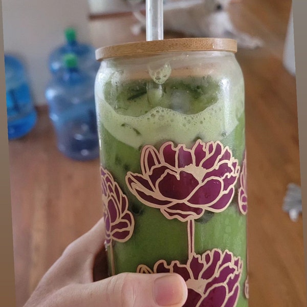 This Girl Runs on Matcha Cup, Bamboo Lid, Glass Straw, Beer Can Glass ...