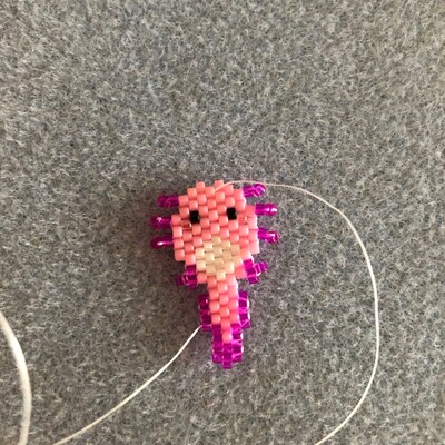 Colorful Axolotl Stitch Pattern for Miyuki Delica Bead, Beading Pattern ...