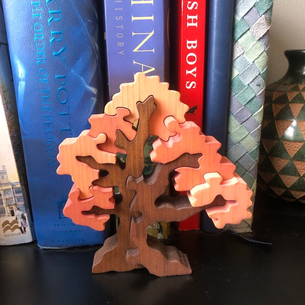 Fall Tree , Art Puzzle ,handmade , Wooden Puzzle , June Burns , Tree ...