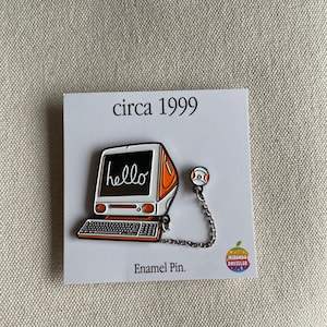 Apple Imac Pick Your Color Enamel Pin With Mouse on Chain - Etsy