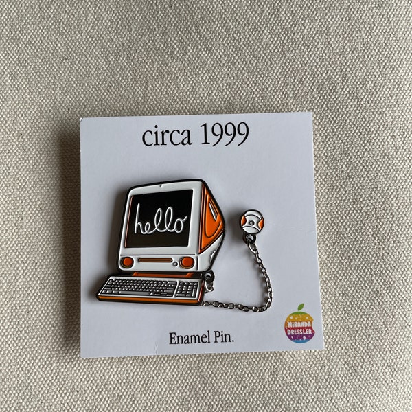 Apple Imac - Pick Your Color - Enamel Pin With Mouse on Chain - Etsy