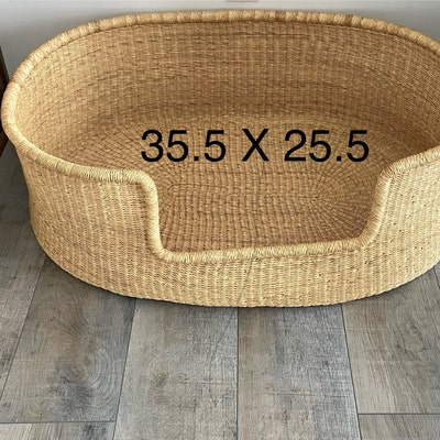 XL Handmade Rattan Dog Bed Rattan Pet Bed Dog Basket Bed Wicker Dog Bed ...