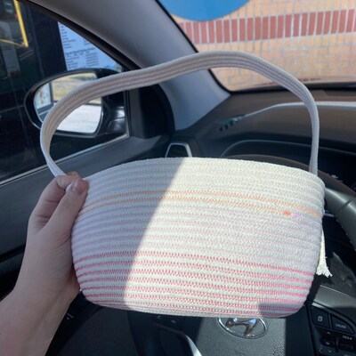 Made to Order Large Color Blocked Rope Pot - Etsy