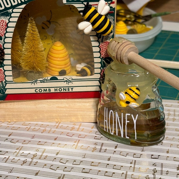Bee Decor, Tiered Tray Decor, Fake Bee Hive, Bee Hive Decor, Summer ...
