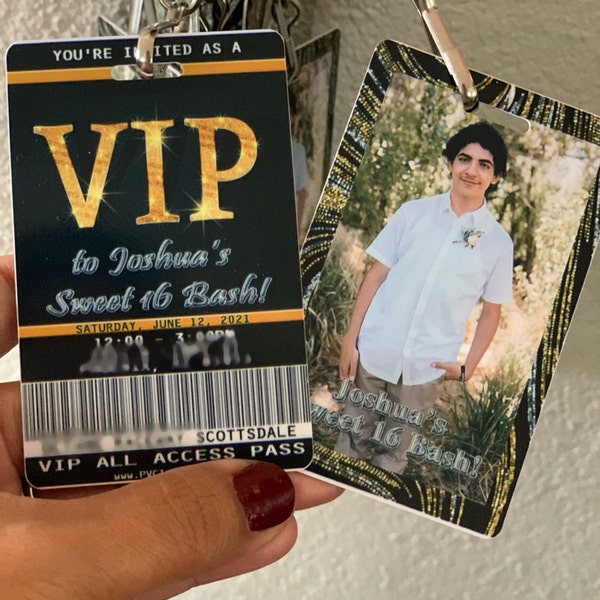 VIP Pass Birthday Invitation PLASTIC Vip Pass Birthday, Vip Pass ...