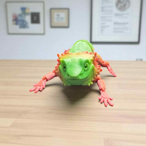 Bearded Dragon Digital .STL File for 3d Printing, Articulated Fidget ...