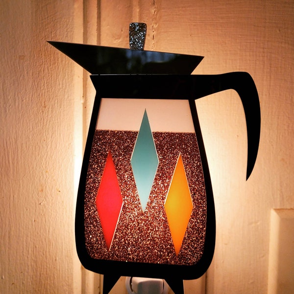 Mid Century Modern "percolator" Night Light: Retro Coffee Pot - Etsy