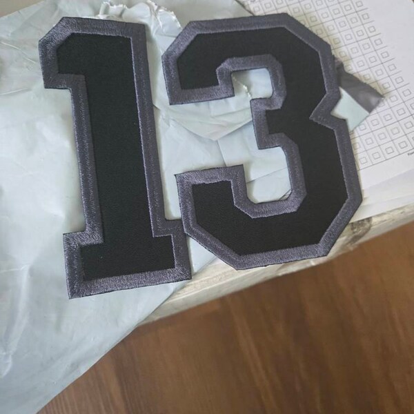 High School Varsity Numbers Patch College Letterman Jacket Embroidered ...