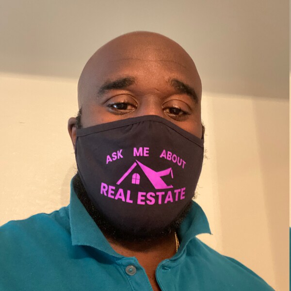 Ask Me About Real Estate Face Mask, Real Estate Agent Face Mask ...
