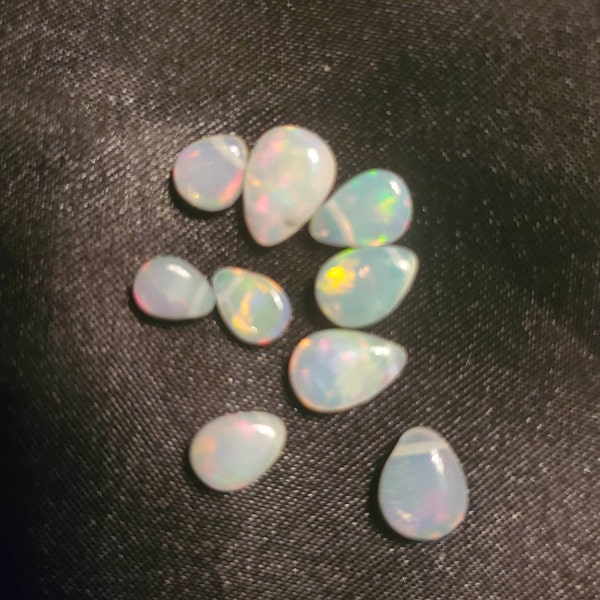 Opal Pear Shape Beads, Natural Ethiopian Opal, Welo Fire Opal Beads ...