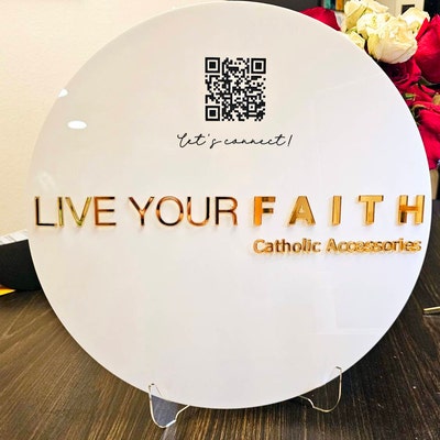 3D Acrylic Arch Business Sign - Etsy