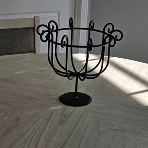 Wrought Iron 4 Coffee Mug & Tea Cup Rack Holder Metal Tree Stand ...
