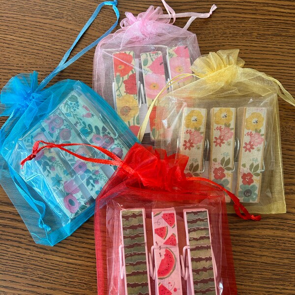 Spring Flowers Chip Snack Clips Set/3 - Etsy