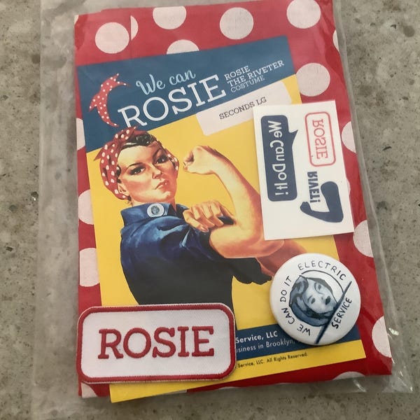 Rosie the Riveter Pin and Patch, Collar Pin, Employment Badge, Costume ...