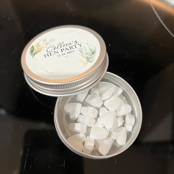 Mini Heart Mints Wedding Favours White Sweets - Etsy UK