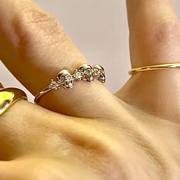 Tiny Manta Ray Ring in Sterling Silver, Adjustable Size, Manta Ray Fish ...