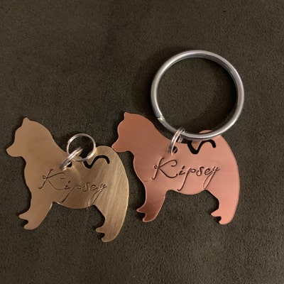 Pomsky or Select Different Breed Outline 1 1/4 Custom Pet Id Tag ...