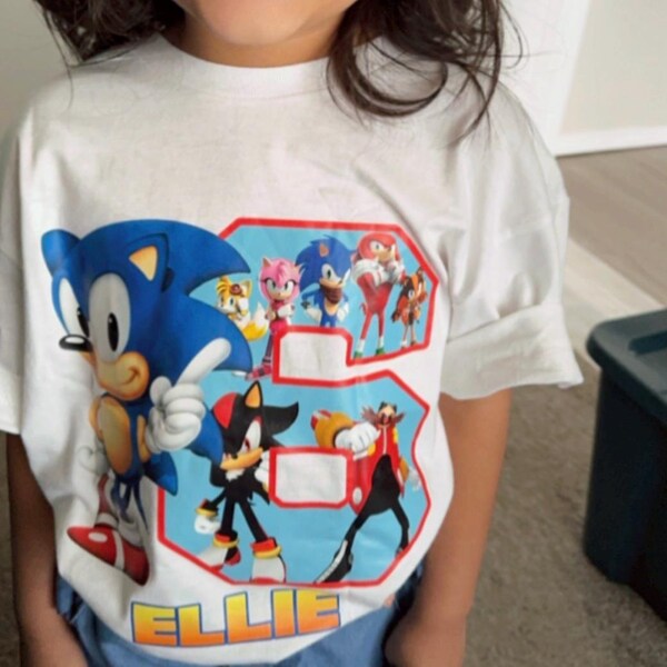 Custom Sonic Birthday Shirt | Sonic Birthday Shirt Personalized | Sonic ...