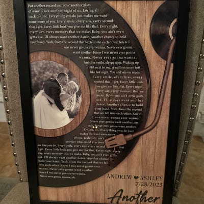 Vinyl Record Custom Song Lyrics Wedding Anniversary Gift Our First ...