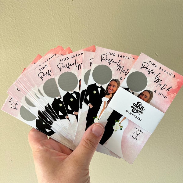 Bridal Shower Wedding Scratchers Scratch off Lottery Tickets Game - Etsy