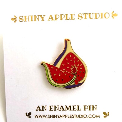 Fig Enamel Pin Fruit Produce Lapel Pin // Hard Enamel Pin - Etsy