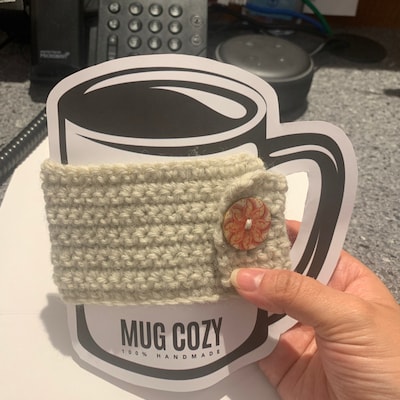 PRINTABLE Mug Cozy Template BONUS Mug Cozy Crochet Pattern Downloadable ...