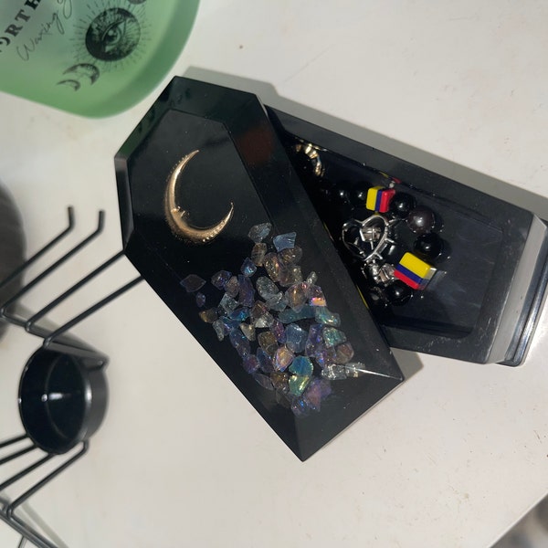 Handmade Ouija Board + Iridescent Glass Planchette | Sun and Moon ...