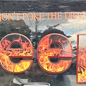 RAM 4x4 Emblem Overlay Decals RED FIRE Flames Fits 2009-2023 - Etsy