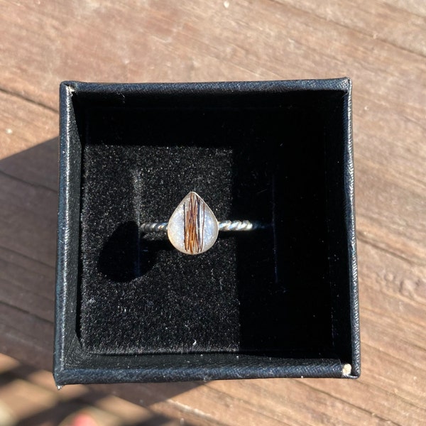 Hair Keepsake Ring | Pet Hair Ring | Lock of Hair Keepsake | Hair ...