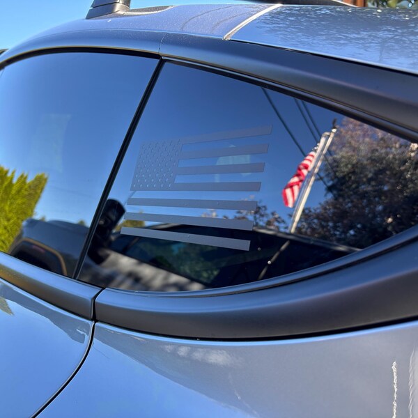 American Flag Decal - Pair of Decals - Premium Vinyl - Subdued/reversed ...