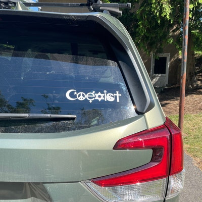 Coexist Vinyl Decal Car Window, Mirror, Bumper, Laptop, Cornhole ...