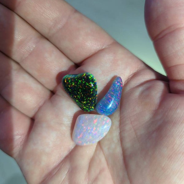 Heat Resistant Synthetic Opal, 24 Gilson-like Opals resin Free, High ...