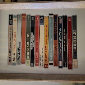 Personalised CD Stack Print, Retro Music Poster, Custom Favourite Song ...