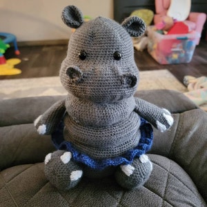 Hippo Stacking Toy Crochet Pattern Amigurumi Safari Animal - Etsy