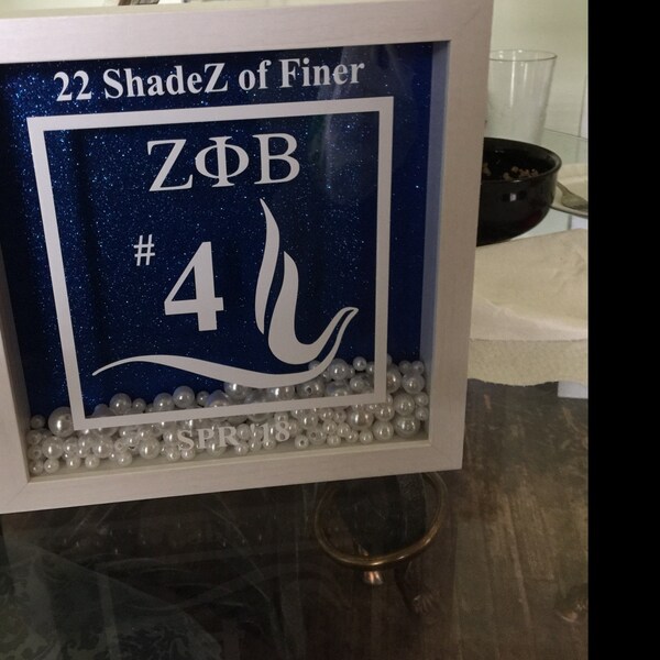 Personalized Zeta Phi Beta Shadow Box - Etsy