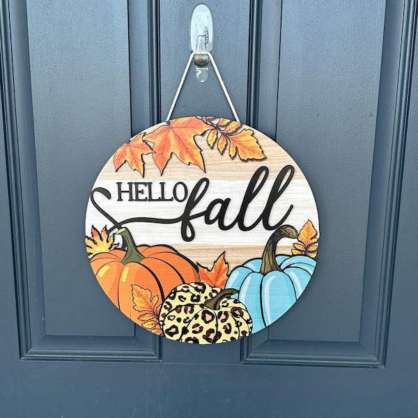 Fall Pumpkins Door Corner Decor, Fall Door Topper, Fall Home Decor ...