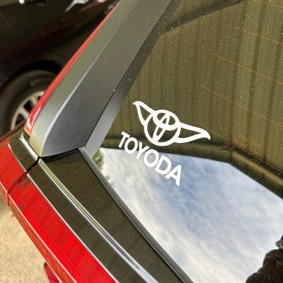 Yoda Toyoda Toyota Vinyl Decal for Car, Laptops, Any Smooth Surface ...