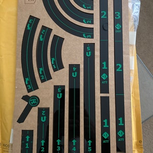 Full Set of Acrylic 2.0 Templates and Range Rulers for Use With X-wing ...