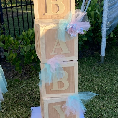 Baby Shower Block Letters, Large Wooden Alphabet Blocks, Large Wooden ...