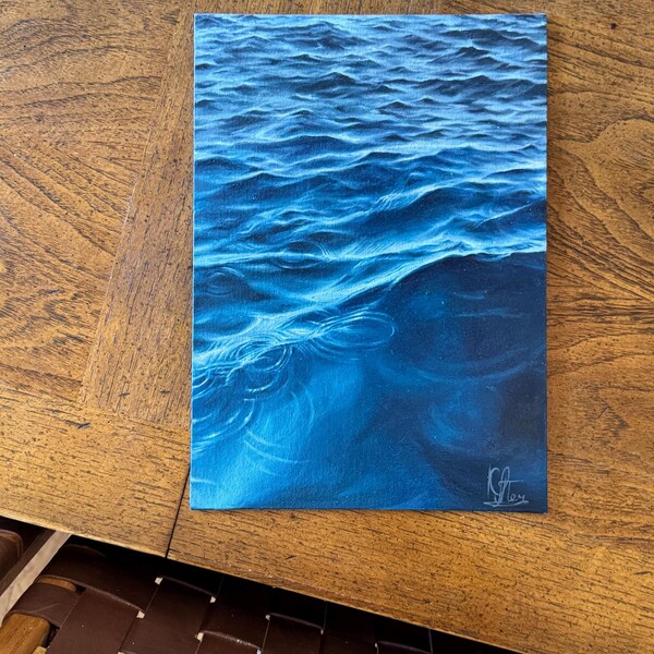 The Magic of Roaring Blue Sea: Oil Painting With Magnificent Waves - Etsy