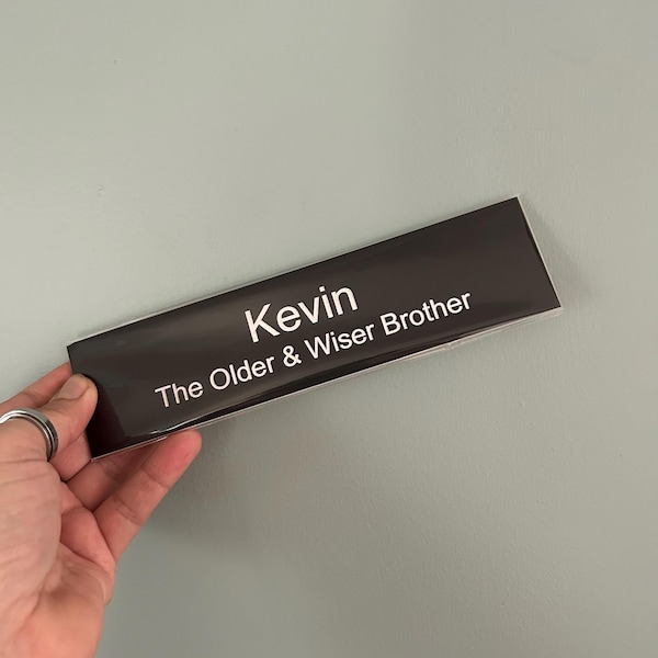 Personalized Office Name Plate, 2x8 or 2x10, Laser Engraved - Etsy