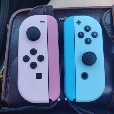 Custom Pastel Pink and Blue Nintendo Switch Joy-con Joycon Controllers ...