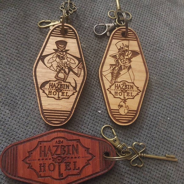 Vintage Style Hazbin Hotel Keychains - Etsy